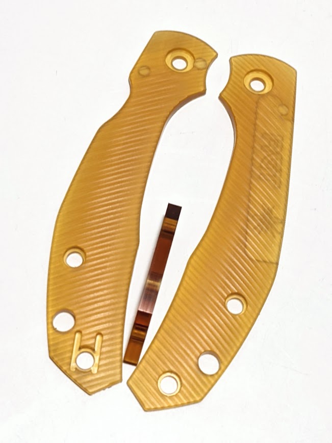 Spyderco Kapara Amber Ultem Scale Sets – Ripp's Garage Tech LLC