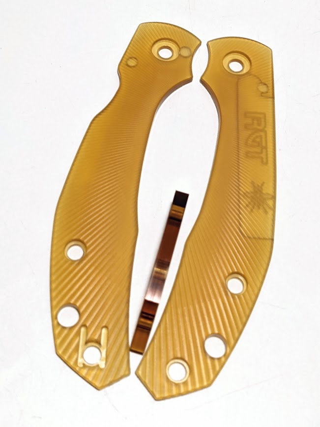Spyderco Kapara Amber Ultem Scale Sets – Ripp's Garage Tech LLC